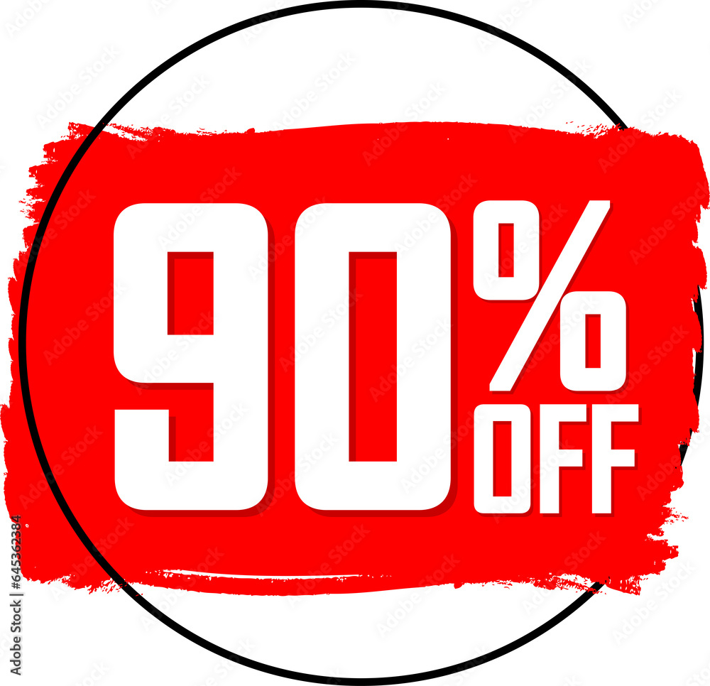 Sale 90% off, discount tag on transparent background. PNG Stock ...