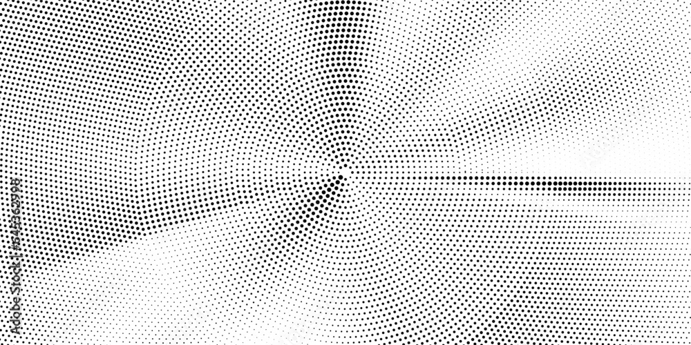 Comic pop art radial gradient. Black and white dot pattern with ... Comic pop art radial gradient. Black and white dot pattern with ...