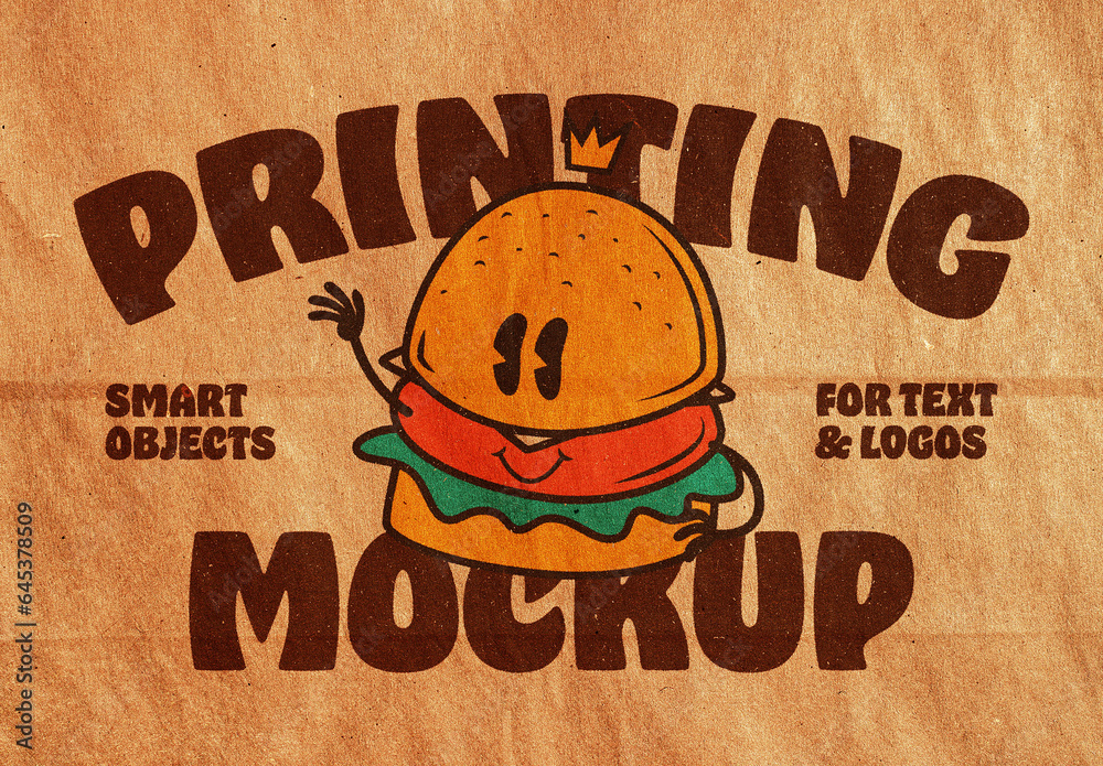 Craft Paper Printing Logo Mockup Stock Template | Adobe Stock