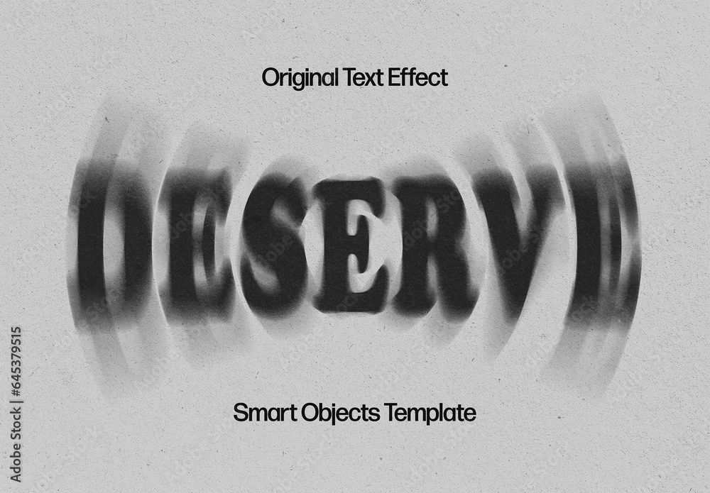 Shaky Text Effect Mockup Stock Template | Adobe Stock