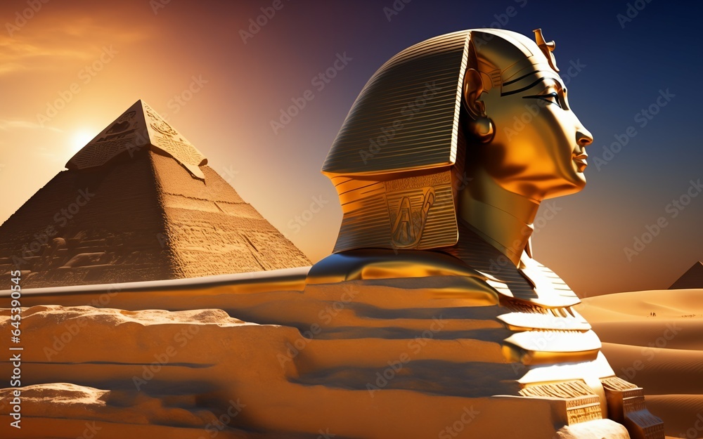 Ancient Egyptian hieroglyphs, pyramids, mysterious signs, Pharaoh ...
