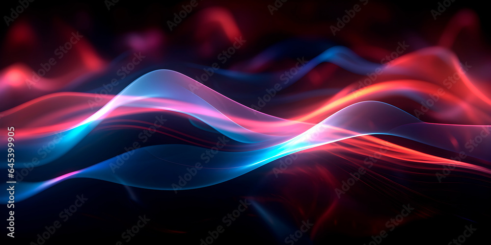Wave spectrum on black background, spectrum analysis concept, realistic ...