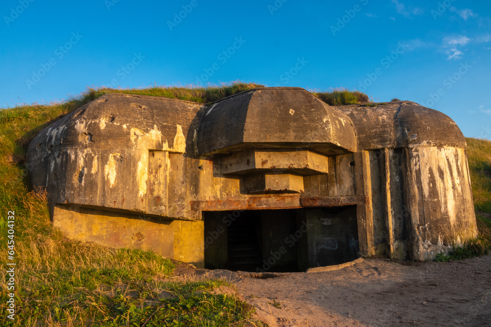Ruins of the World war II bunkers built by the Nazis during their ...