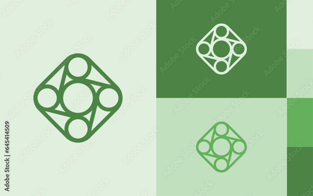 logos and brand with a color palette for brand identity Stock Vector ...