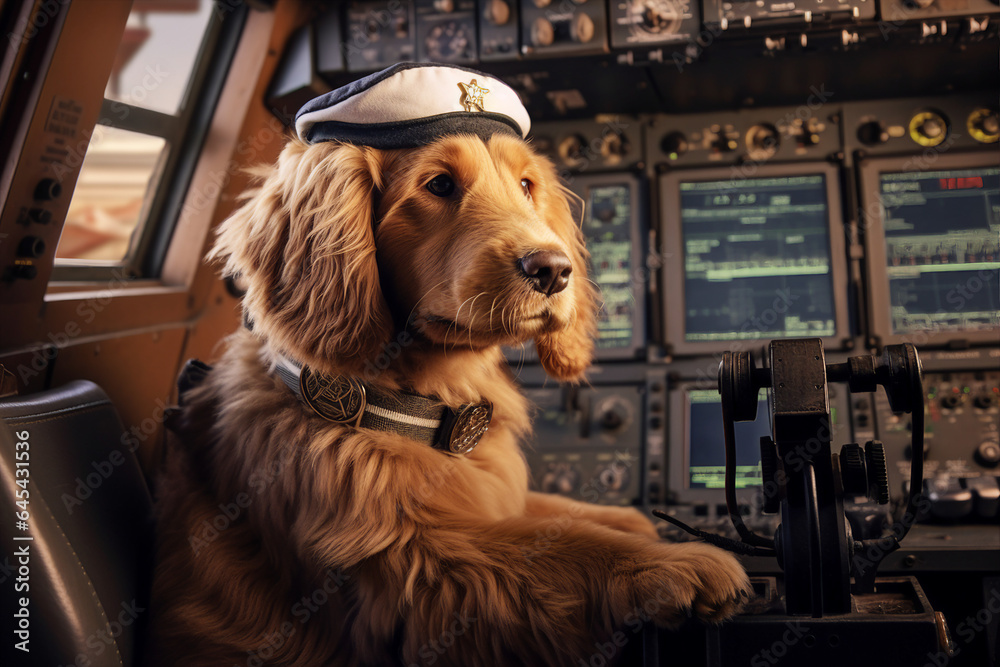 Creative artwork generative ai pic collage of drawn funny purebred dog ...