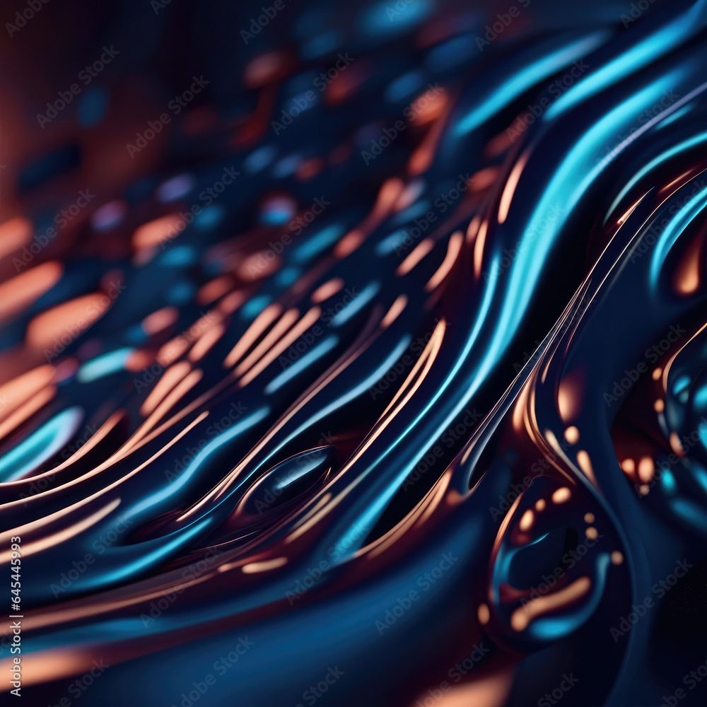 Vibrant and dark colored, futuristic technology concept abstract smooth ...