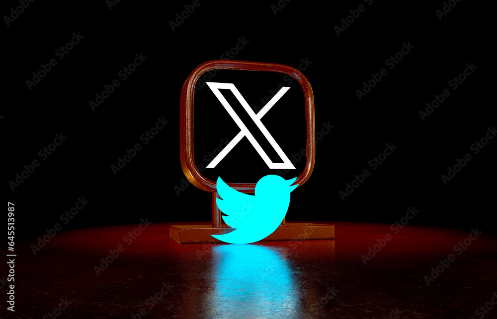 X, Twitter X social media images - Background design Stock-Foto | Adobe ...