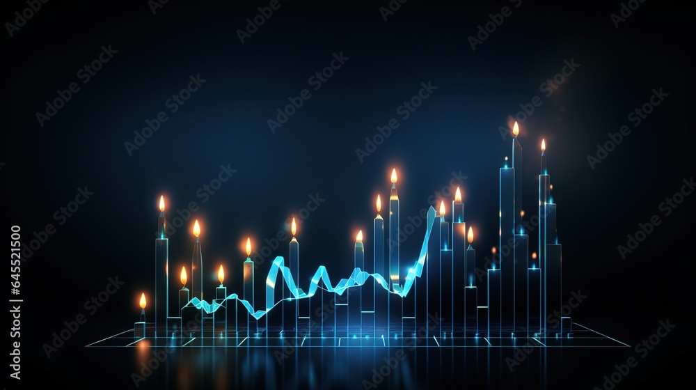 Increasing arrows and a company graph strategy analysis trading data ...