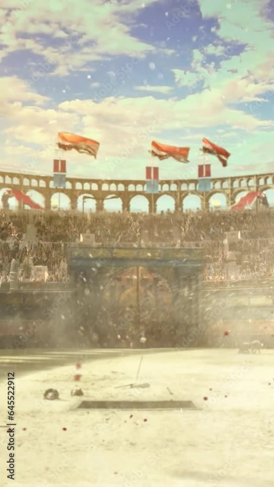 Ancient arena animation. Ancient greece, vintage arena. Animation ...