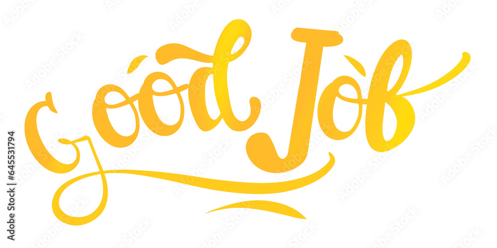 Good job golden illustration Stock Illustration | Adobe Stock