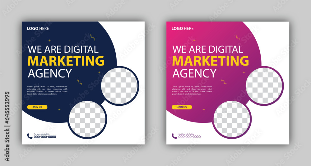 Corporate and digital business marketing promotion post design or ...