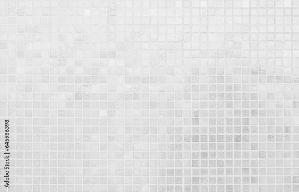 White tile wall chequered background bathroom texture. Ceramic brick ...