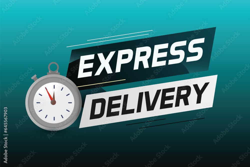 Vecteur Stock Express delivery word concept vector illustration with ...