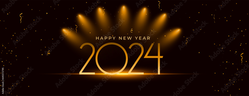 Poster 2024 new year wishes wallpaper with spot light effect – Wall Art ...