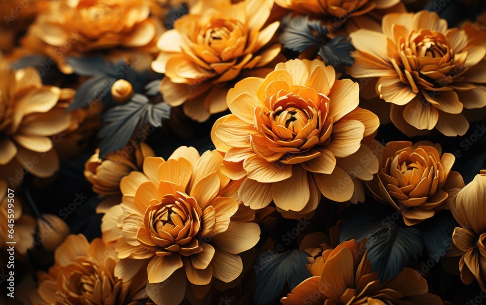 Marigold flowers background or wallpaper Stock Illustration | Adobe Stock