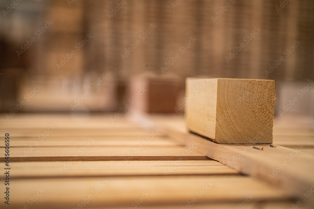 box of timber. background of pallet wood in warehouse. pattern wood ...
