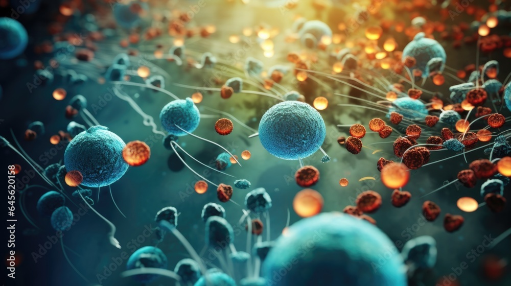 A Bunch Of Cells That Are Connected To Each Other Generative AI Stock