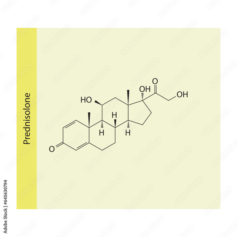 Prednisolone Synthetic Corticosteroid used to treat various ...