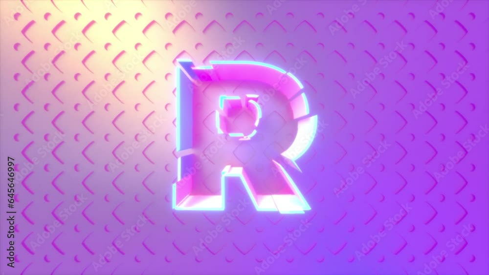 Letter R is Getting Assembled of Multiple Colored Pieces in High ...