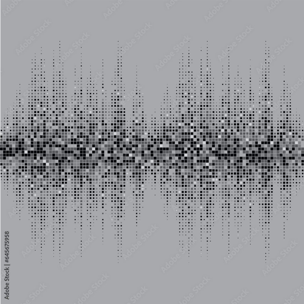 Black halftone pattern for screen blending mode. Halftone pattern audio ...