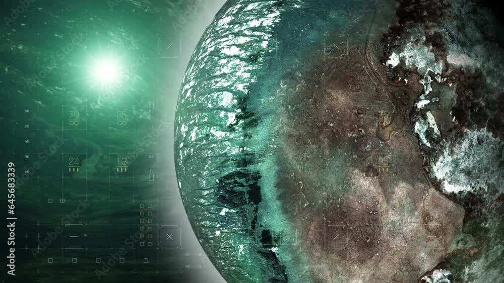 HUD interface, viewfinder display of a spaceship framing a space ...