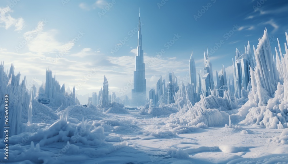 An ice age on a planetary scale, a frozen city of skyscrapers, a ...