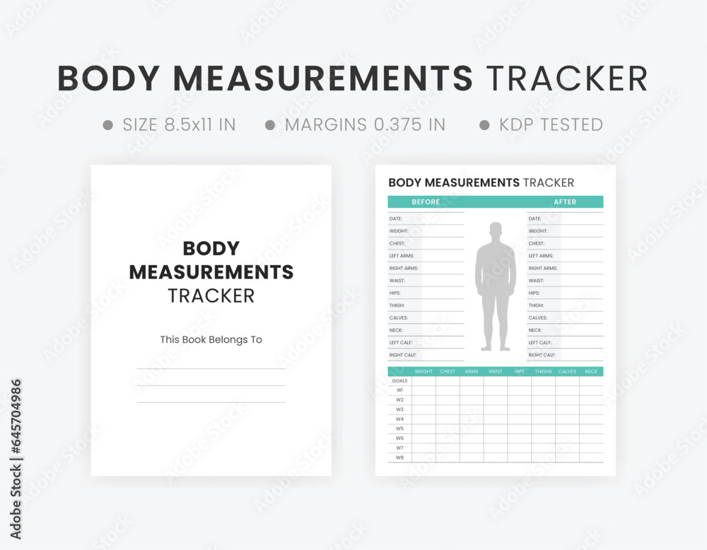 Body Measurement Tracker Template. Body Measurement Chart Printable ...