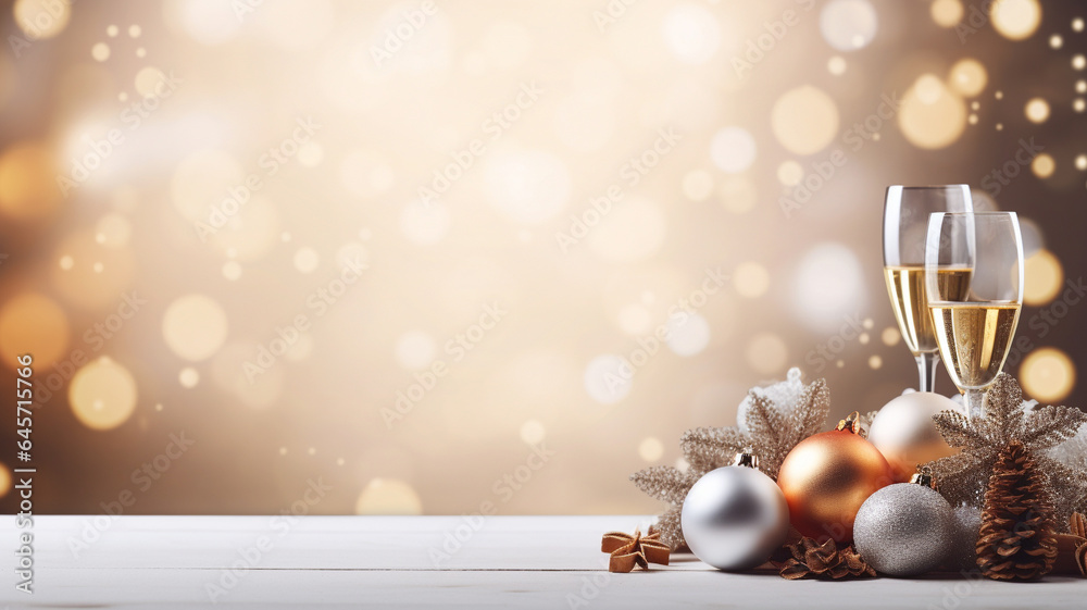 New Years Eve celebration background with copyspace. Christmas concept ...
