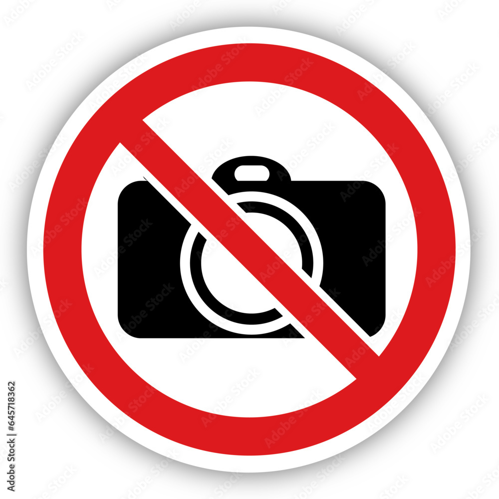 Panneau interdiction signalisation interdit rond rouge photo Stock ...