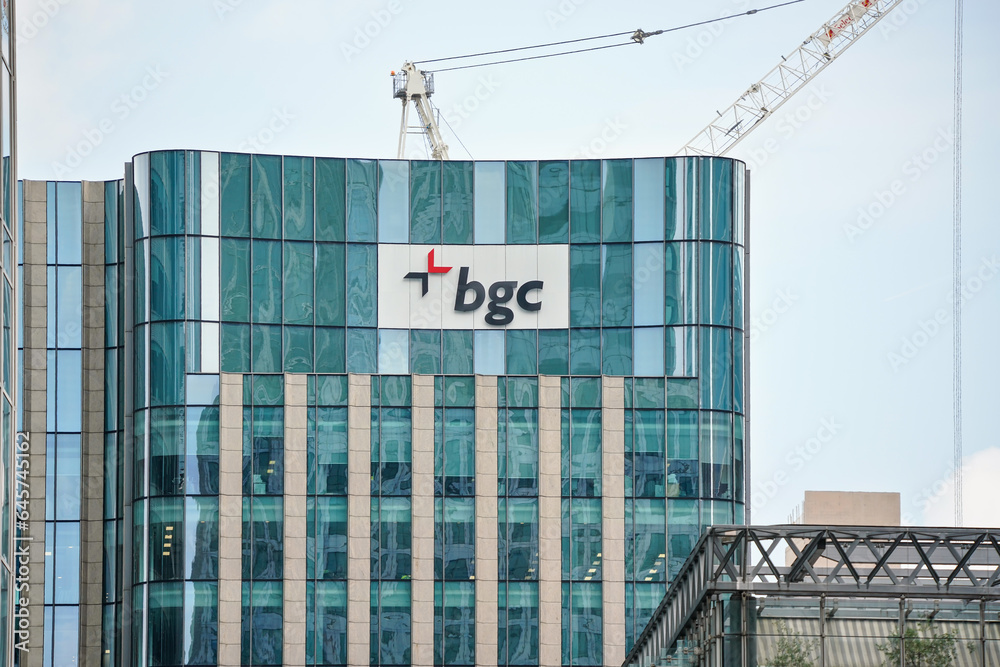 London, United Kingdom - May 18, 2023: BGC Partners company logo on ...