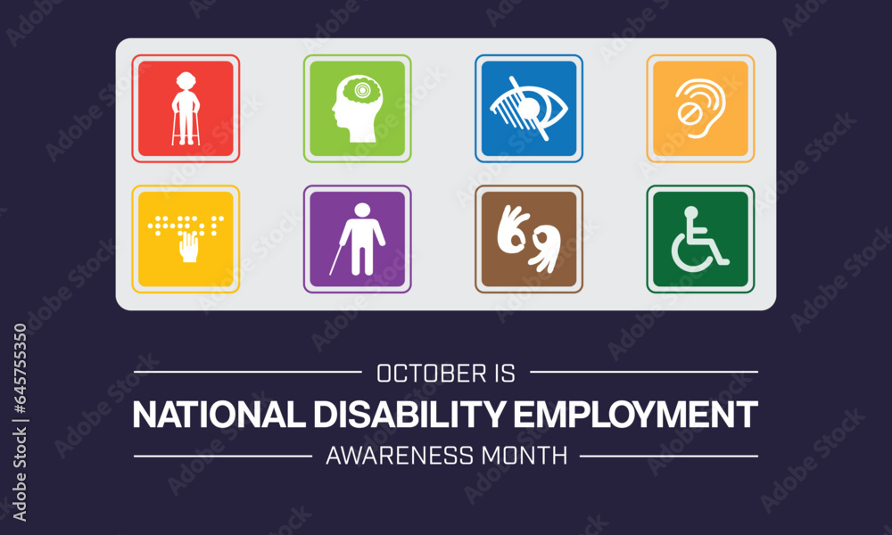 Photo National Disability Employment Awareness Month design, Ranimi ...