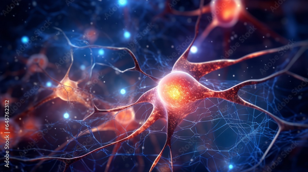 visualization of neural connections in the brain, unveiling a complex ...