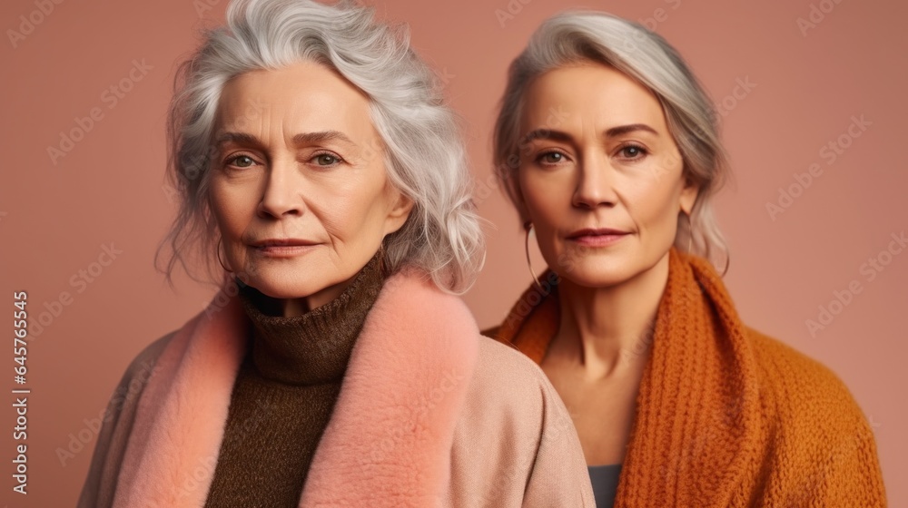 Senior women appearing disheartened, representing various skin tones ...