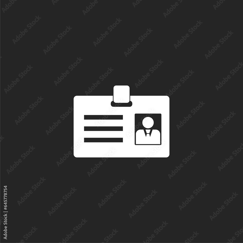 National ID document, passport, identification identity icon isolated ...