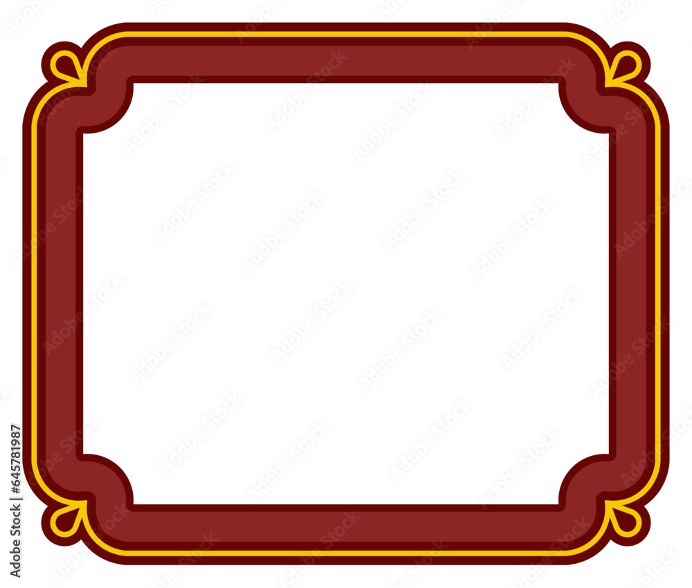Vector Burgundy brown background with a border frame in vintage style ...