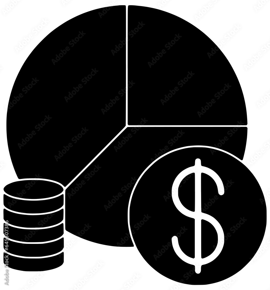 budget icon money logo financial background finance illustration ...