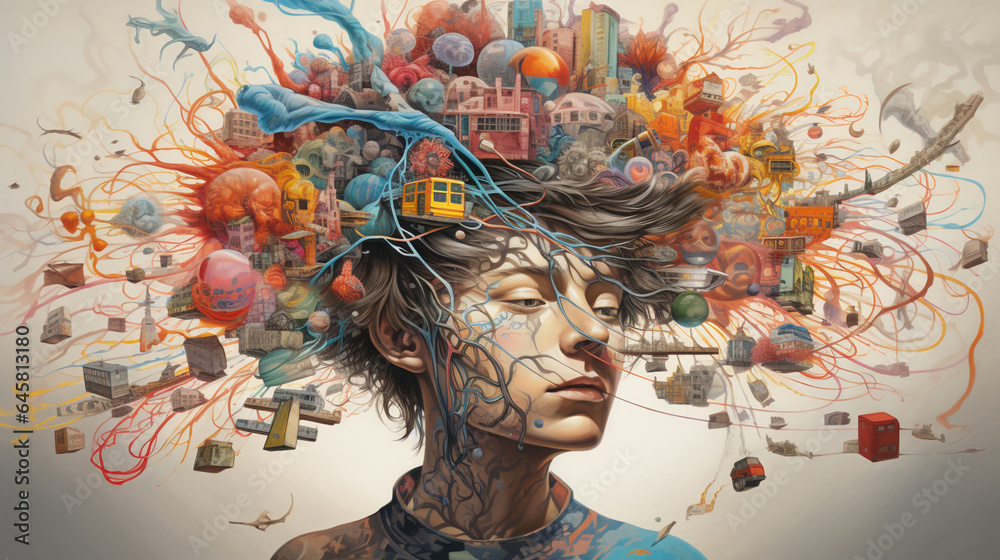 Vivid ADHD Concept: A striking visual representation that conveys the ...