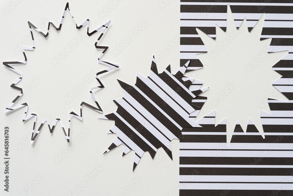 thin starburst frame, starburst cutout, and stencil from which said ...