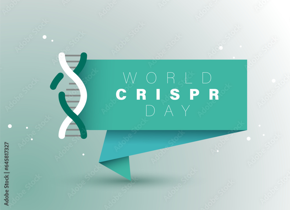 World CRISPR Day. Paper sign. Medical vector illustration. Health care ...