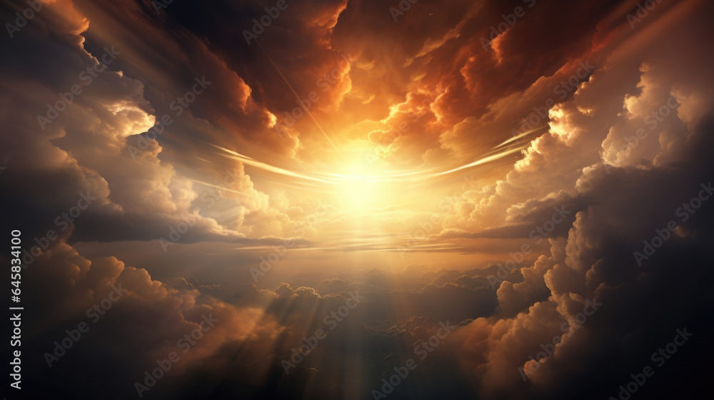 Witness the power of nature in this captivating lens flare scene, as ...