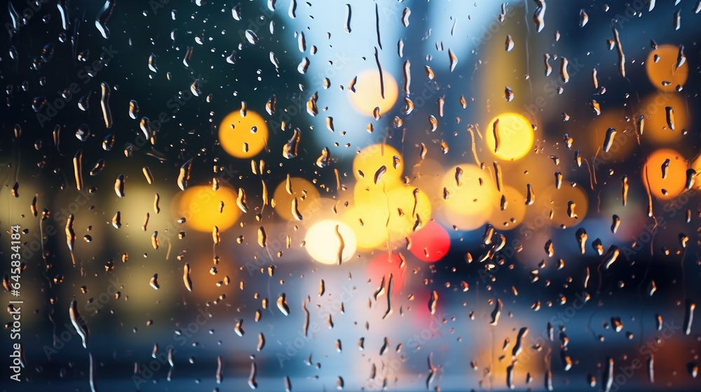 Experience the mystique of rain with this rain bokeh scene capturing ...