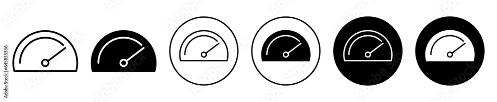 speedometer icon. Car or bike tachometer display symbol. Power voltage ...