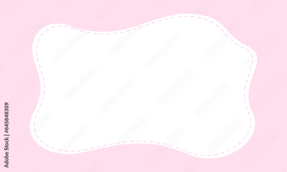 Vector cute pink doodle frame banner template background Stock Vector ...