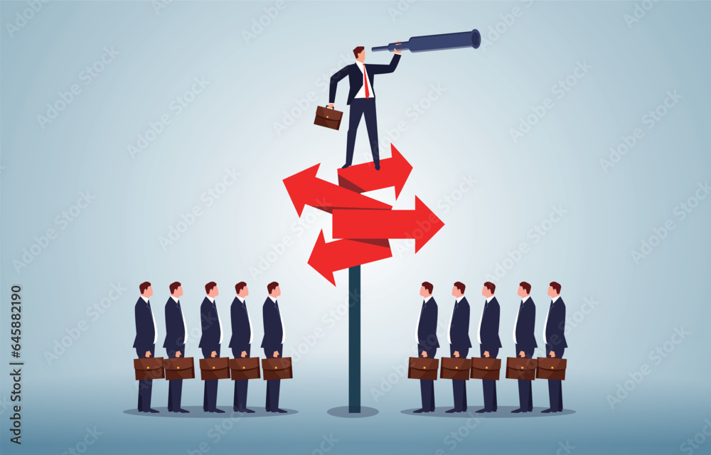 Leadership, the leader who looks in the right direction for his ...