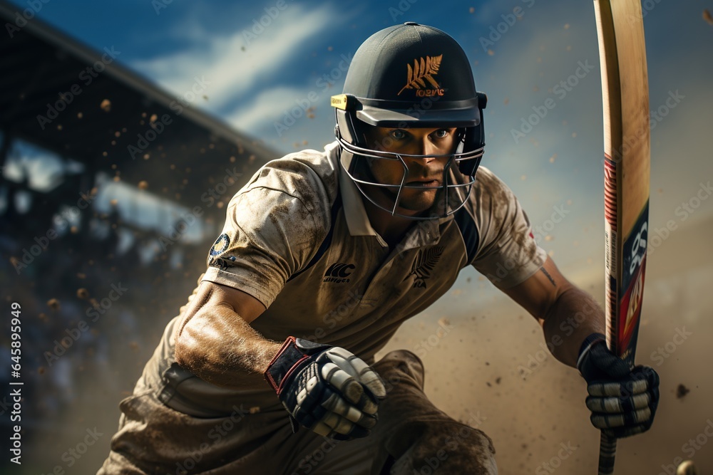 Cricket: Batsmen take powerful swings as they face bowlers on a lush ...