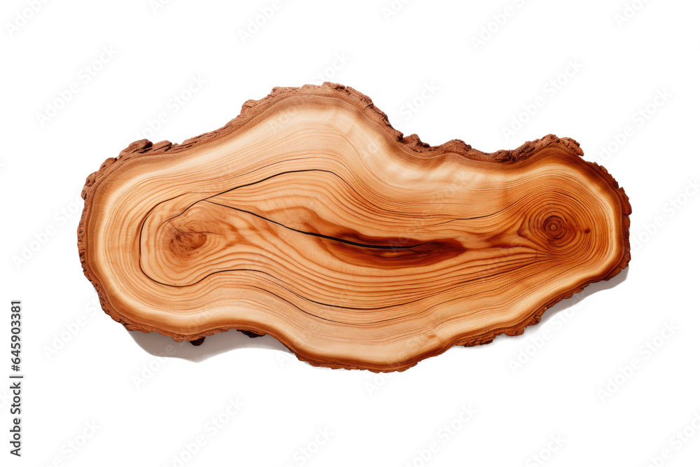 Cross-sectional view of specially shaped wooden logs, beautiful and ...