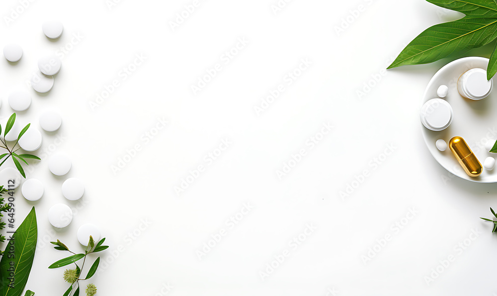 Medical equipment background design view on top, with medical devices ...