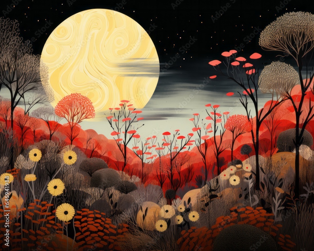 Folklore Surreal Art Landscape, Figurative Landscape Weird Art ...