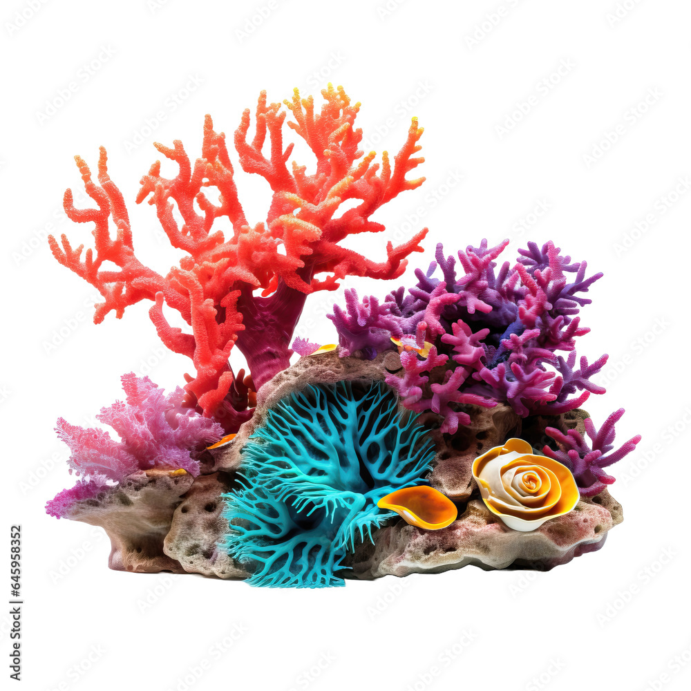 coral reef isolated PNG on transparent background cutout Stock Photo ...