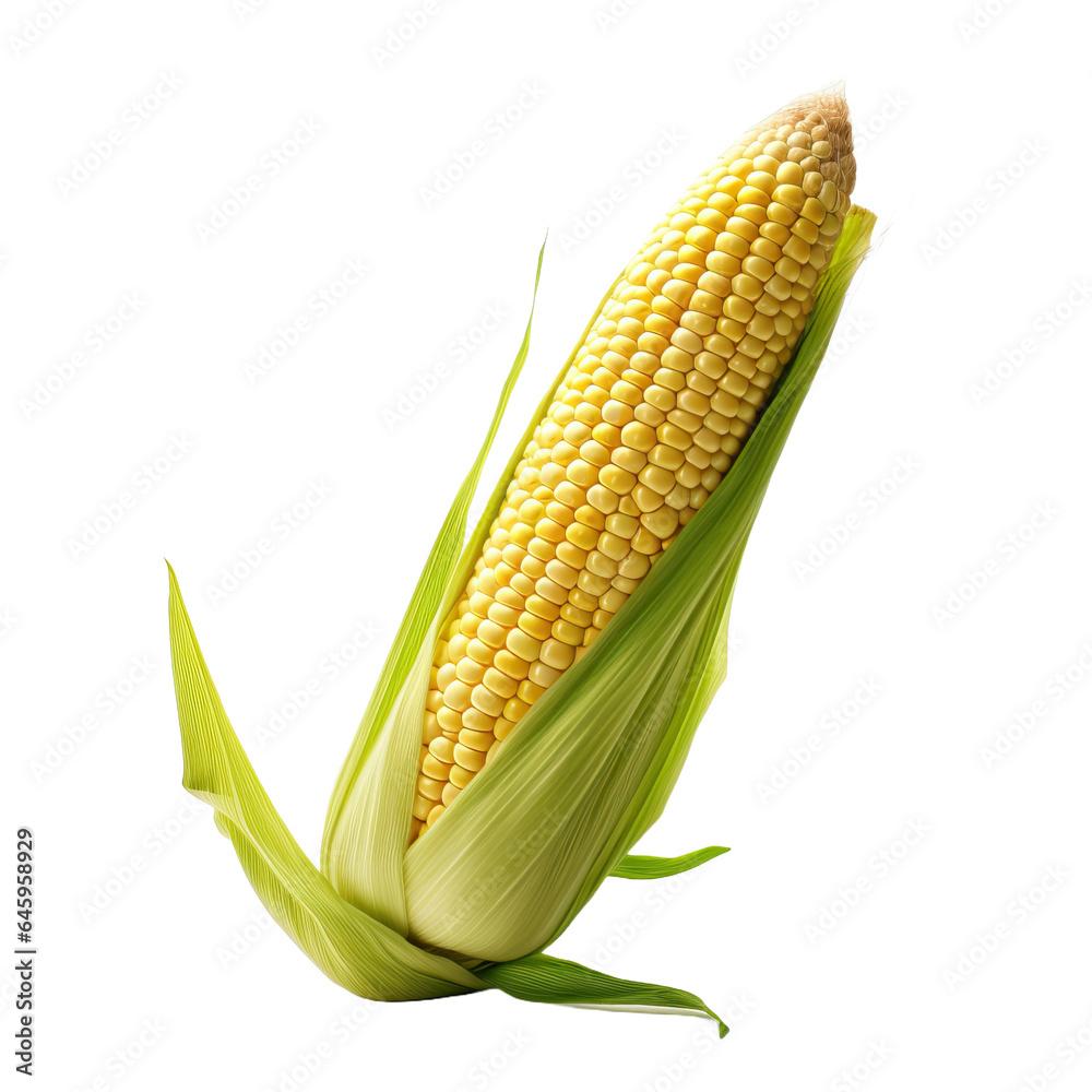 Ear of corn, corn cob isolated on transparent or white background Stock ...